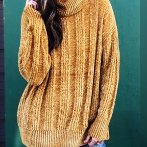 Sweaters | New Mustard Cowl Neck Chenille Sweater | Poshmark